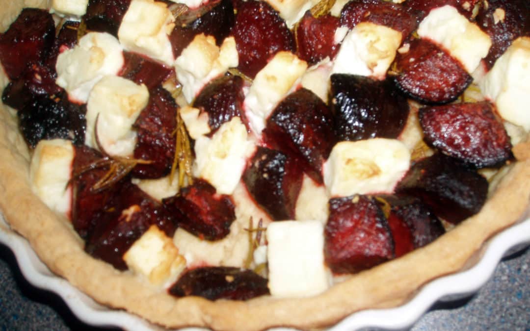 Beetroot & Feta Tart. As good cold for a packed lunch as it is hot for ...